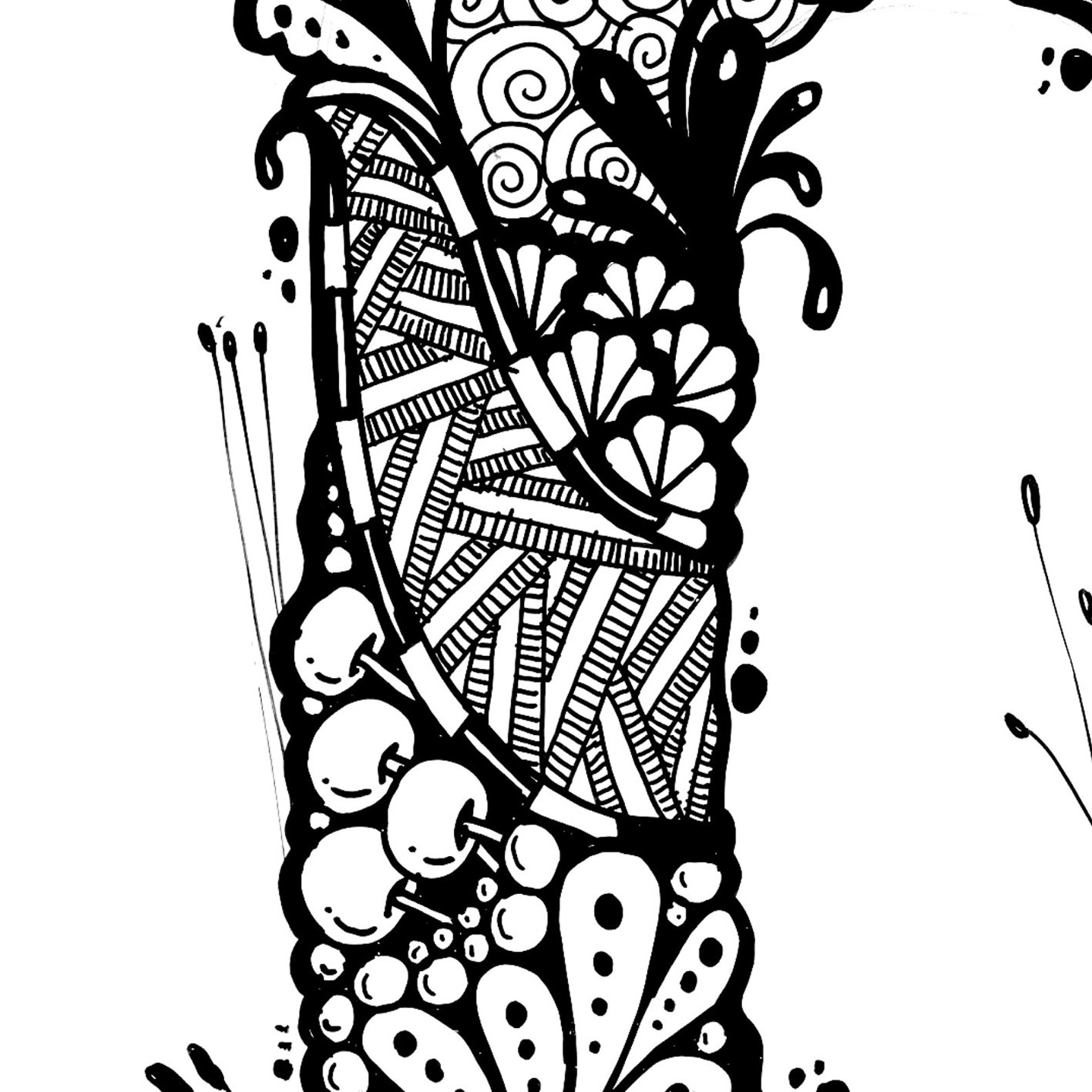 Zentangle Letter O, Zentangle Letters, Alphabet Letter O, Digital ...