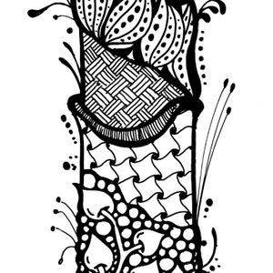 Zentangle Letter T, Zentangle Letters, Alphabet Letter T, Digital ...