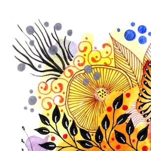 ORIGINAL | Original Watercolor Zentangle Art by Hu Art – 21x21 Cm ...