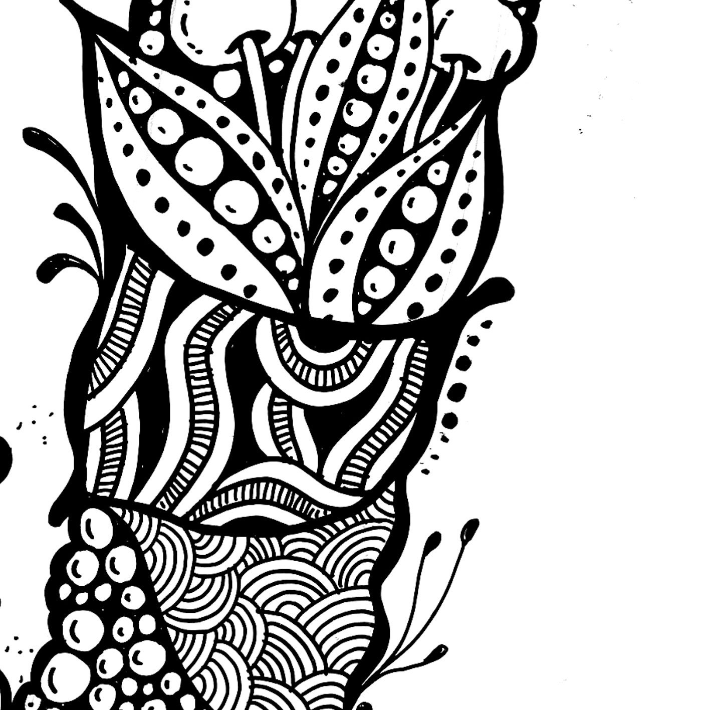 Zentangle Letter V, Zentangle Letters, Alphabet Letter V, Digital ...