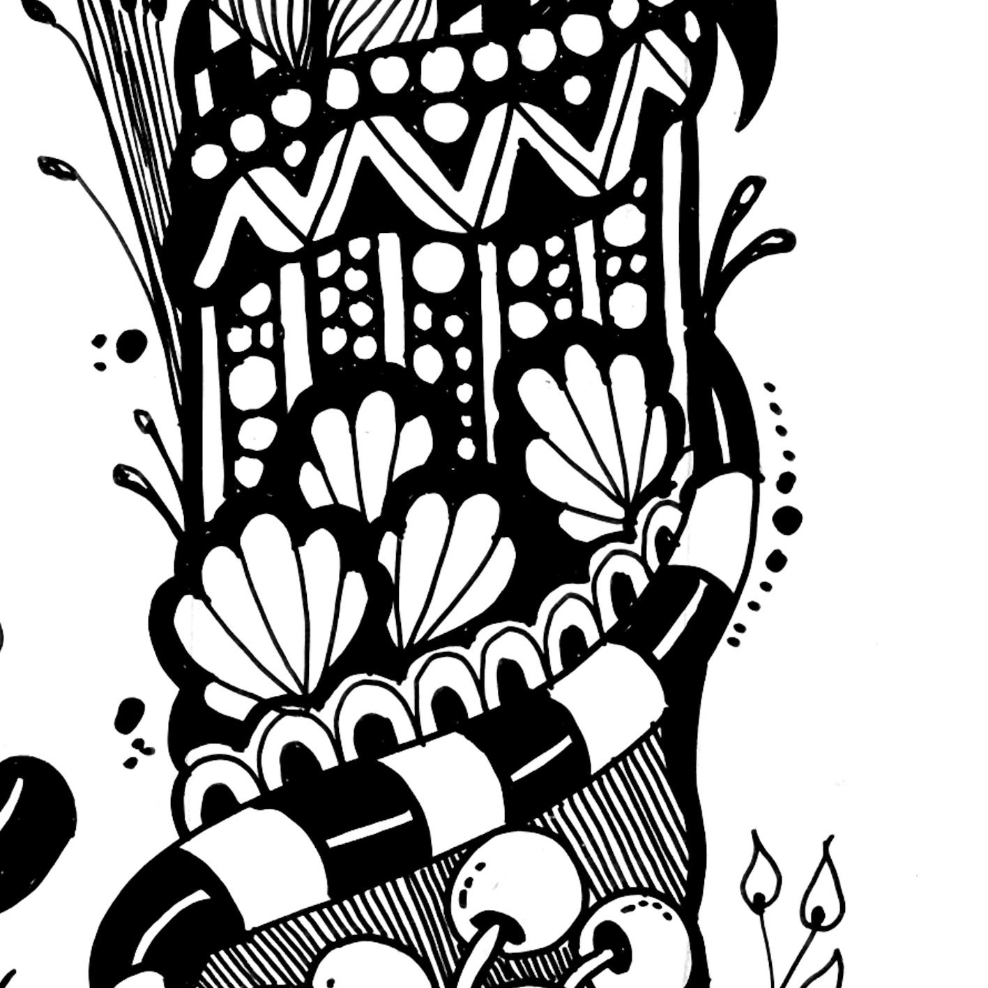 Zentangle Letter J Art: High-resolution Digital Download (JPG, PDF, PNG ...