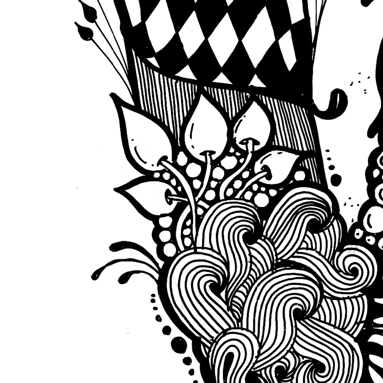 Zentangle Letter V, Zentangle Letters, Alphabet Letter V, Digital ...