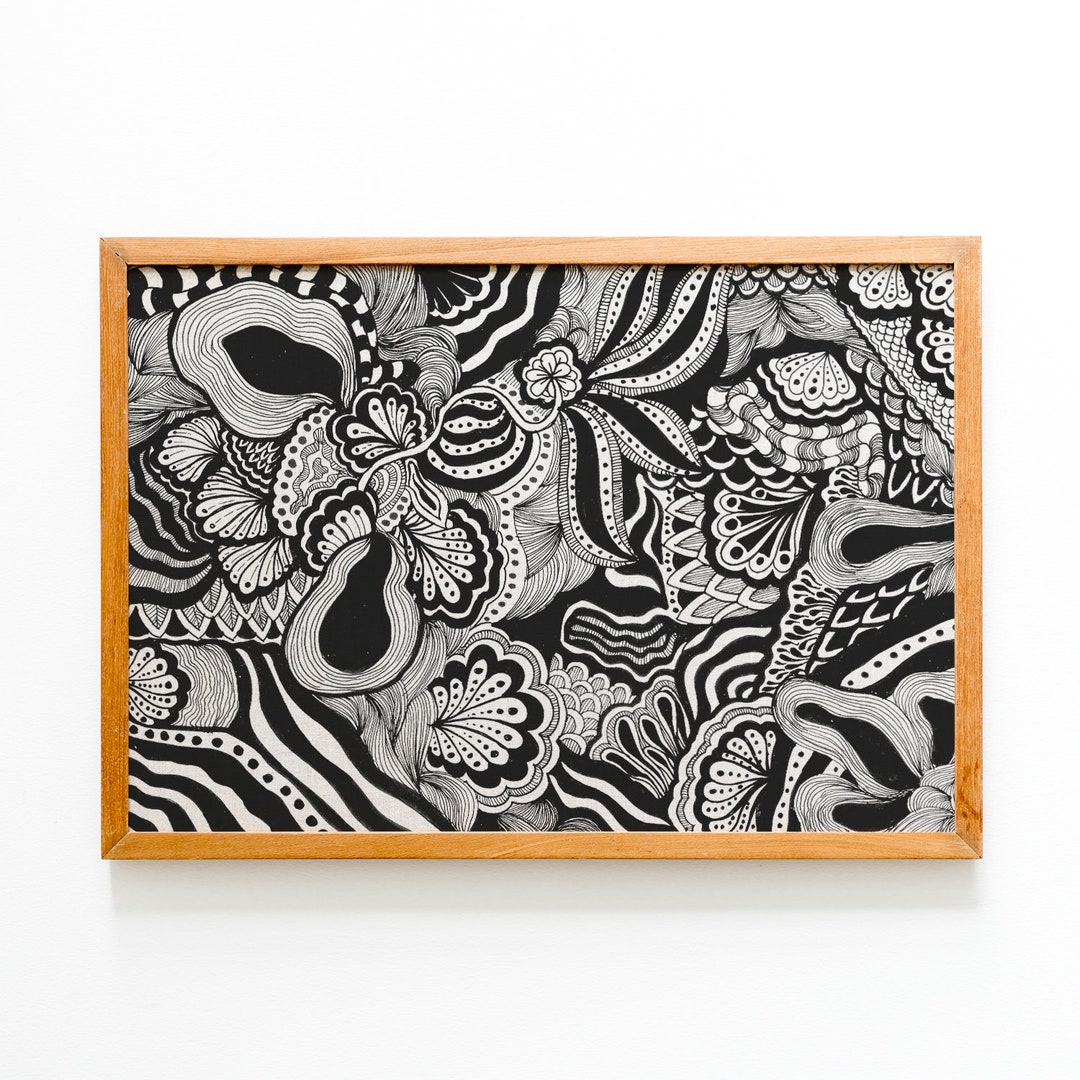 Handcrafted Zentangle Wall Art: Unique Geometric Poster 2023 Collection ...