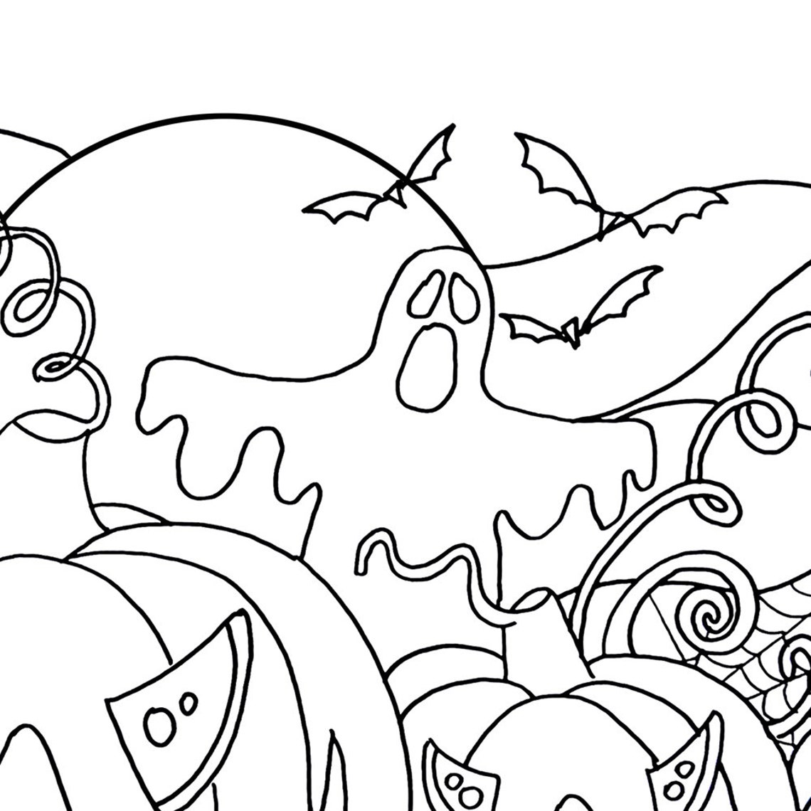 Magical Halloween: Fun Coloring Page for Adults and Kids Alike ...