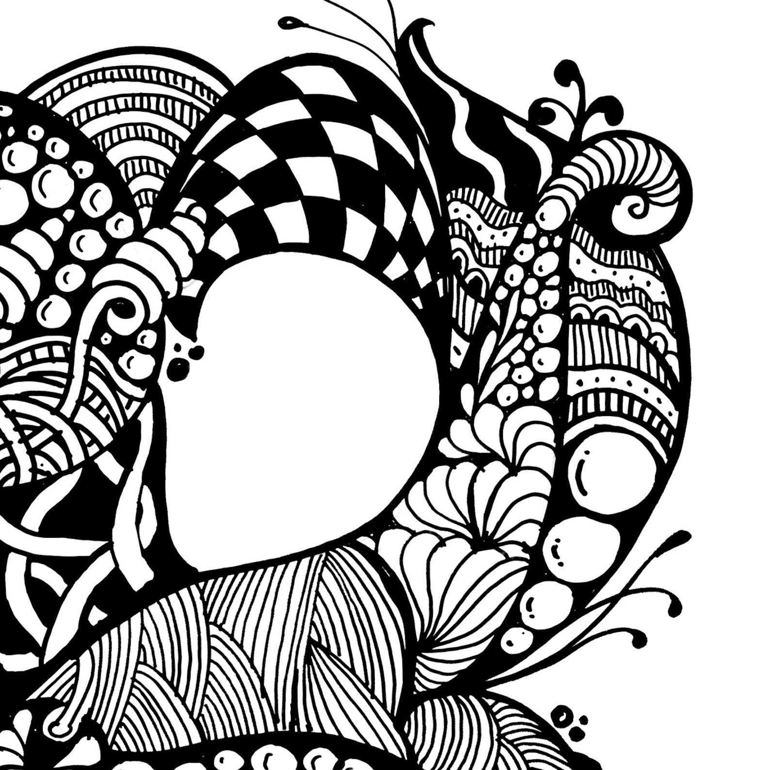 Unique Zentangle Handcrafted Letter B for Your Personalized Art and ...