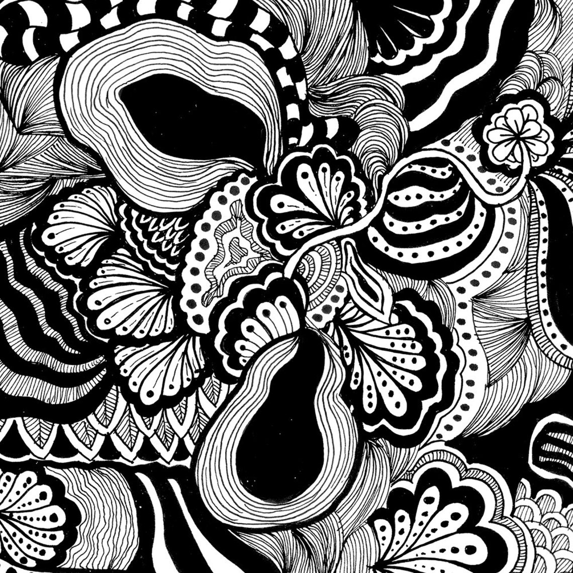 Handcrafted Zentangle Wall Art: Unique Geometric Poster 2023 Collection ...