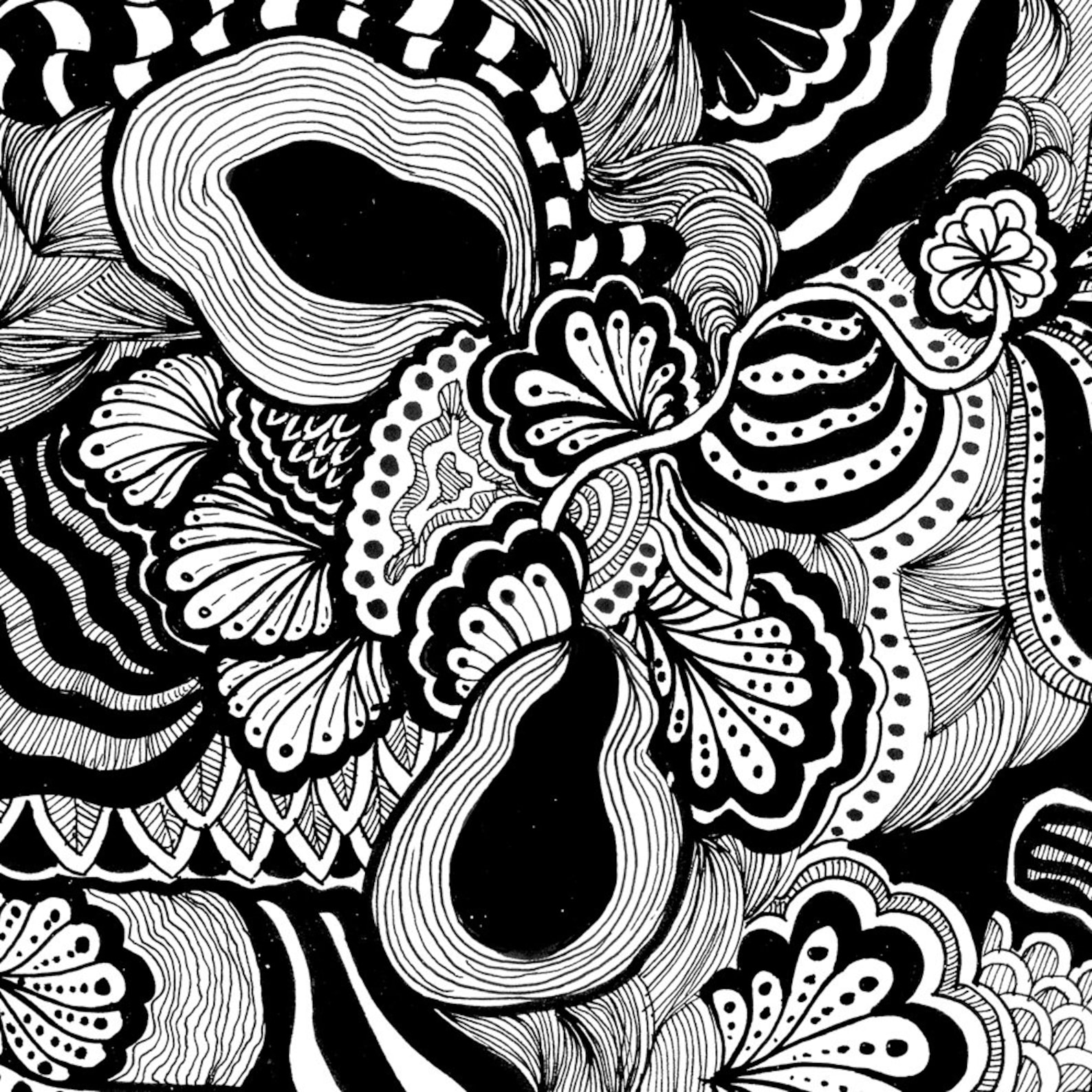 Handcrafted Zentangle Wall Art: Unique Geometric Poster 2023 Collection ...