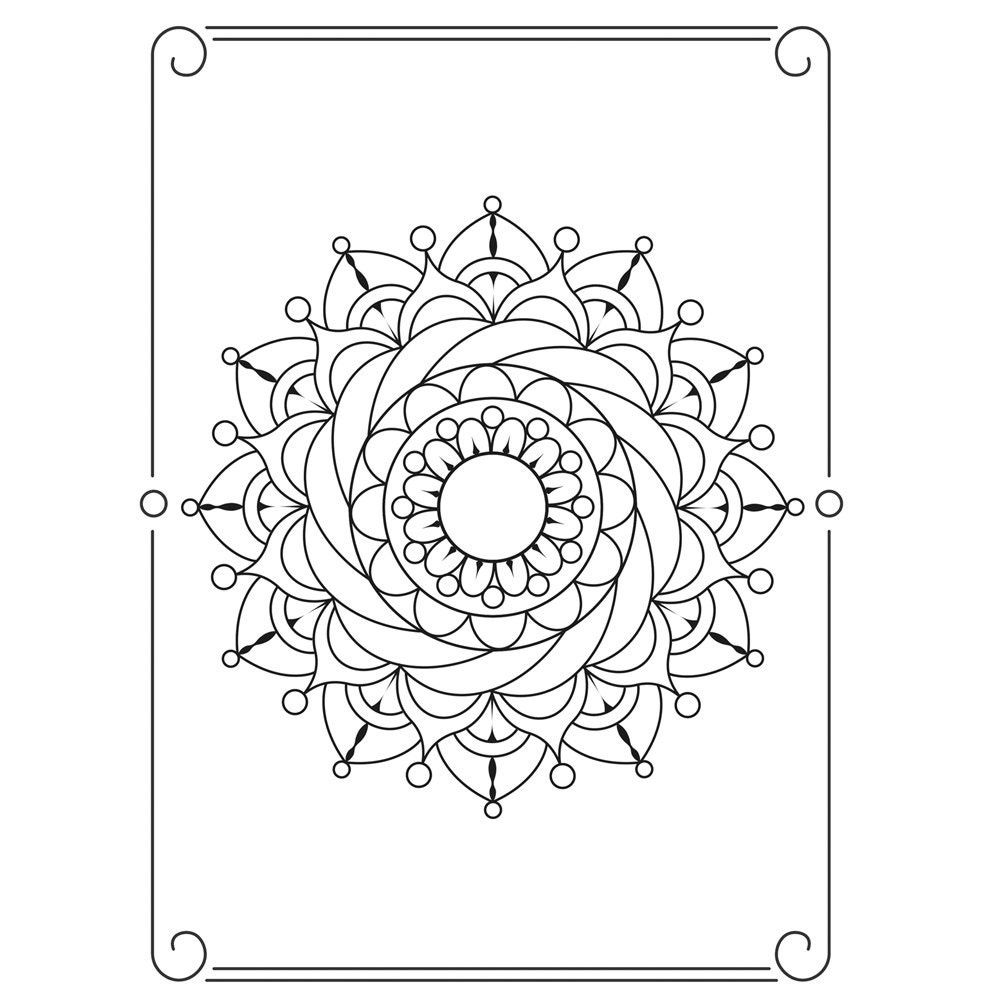 Calming Mandala Pattern: Zen Coloring Page to Discover Spiritual Peace ...