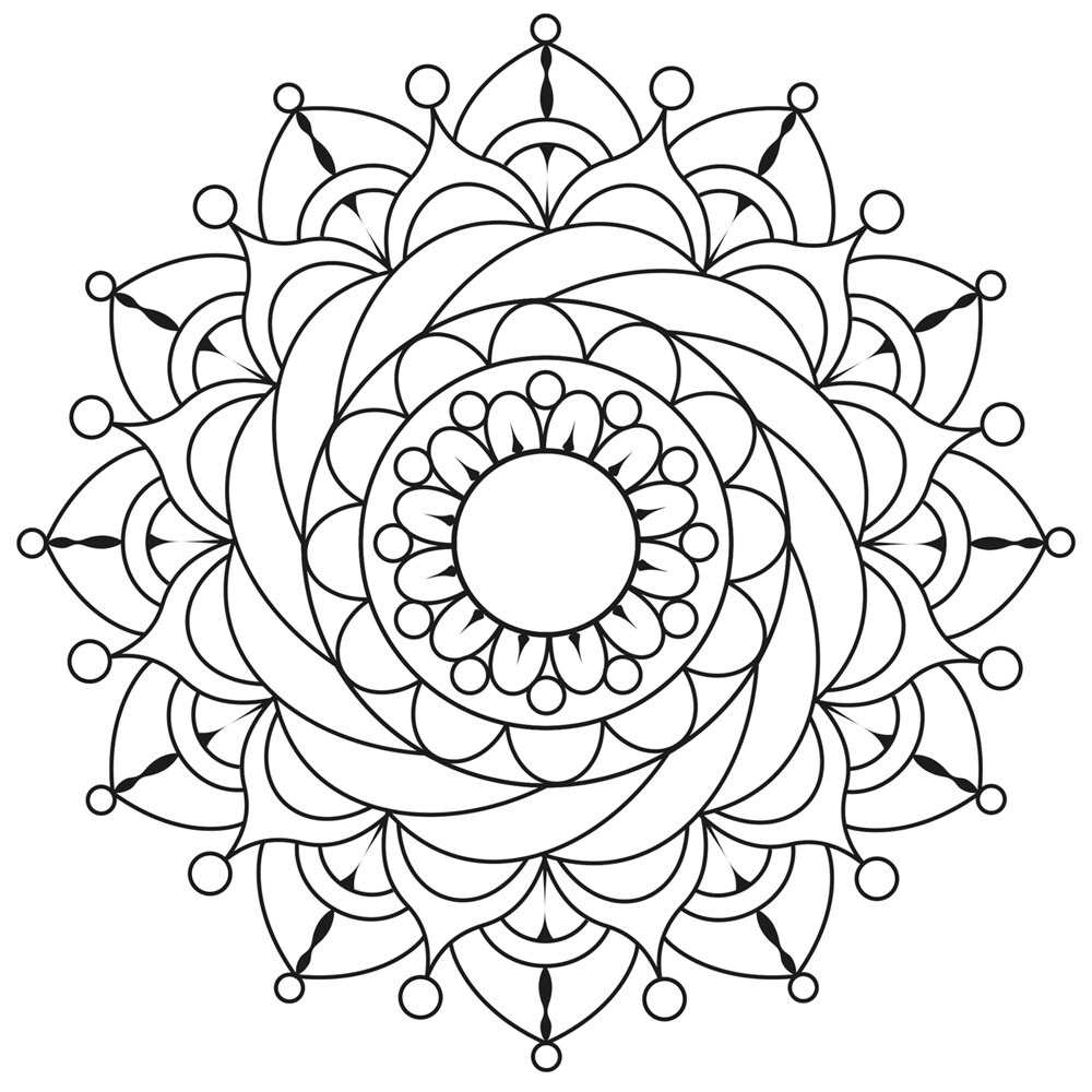 Calming Mandala Pattern: Zen Coloring Page to Discover Spiritual Peace ...