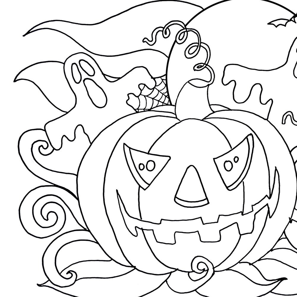 Magical Halloween: Fun Coloring Page for Adults and Kids Alike ...