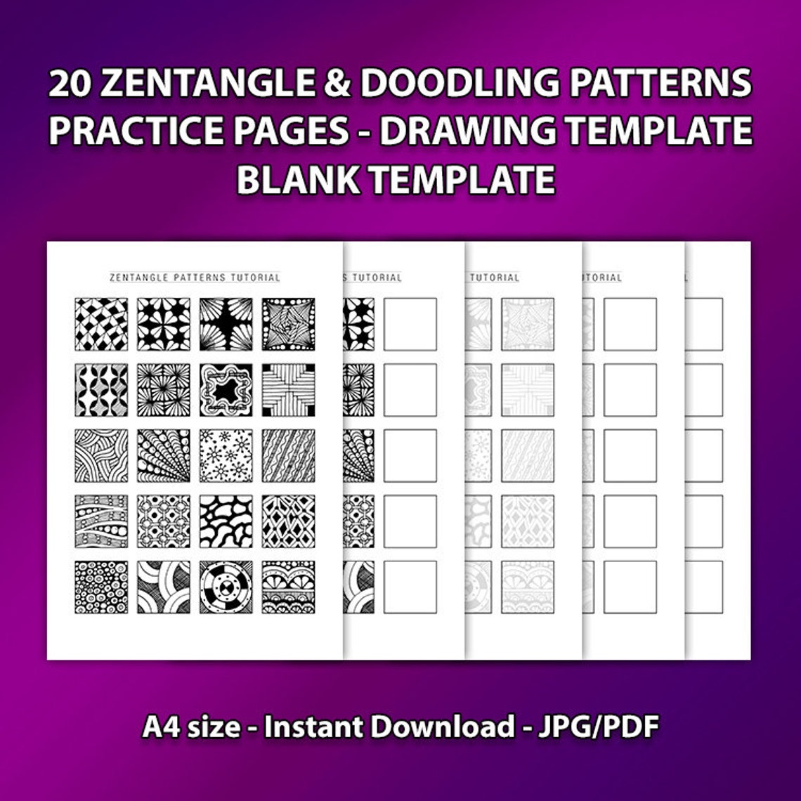 Creative Zentangle Stencil Set , Starter Kit for Zentangle Art - Etsy
