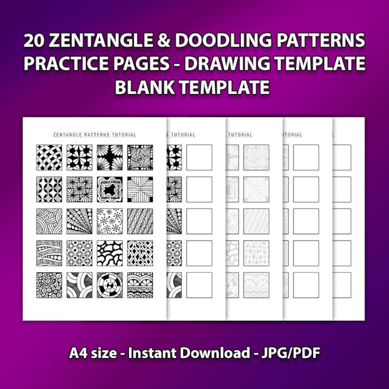 Creative Zentangle Stencil Set , Starter Kit for Zentangle Art - Etsy