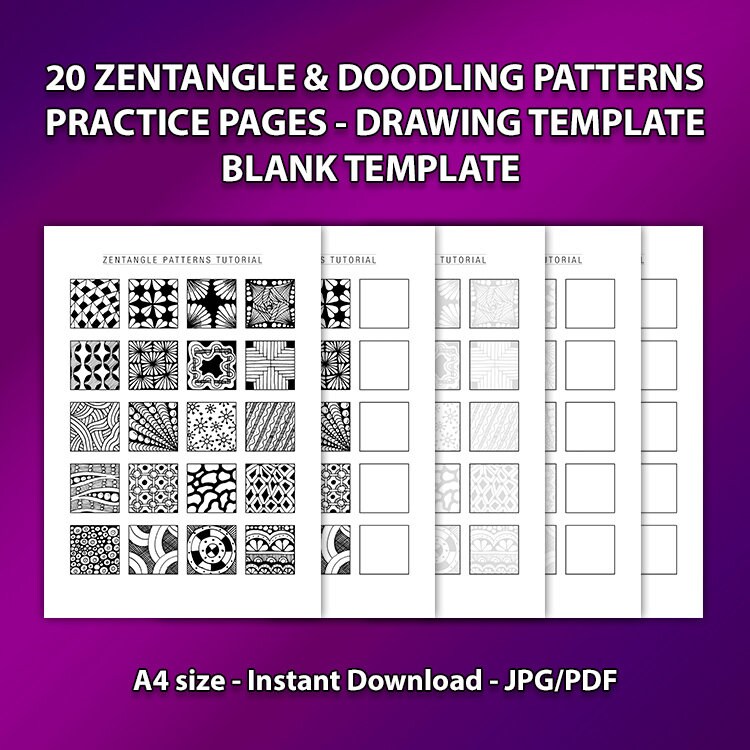 Creative Zentangle Stencil Set , Starter Kit for Zentangle Art - Etsy