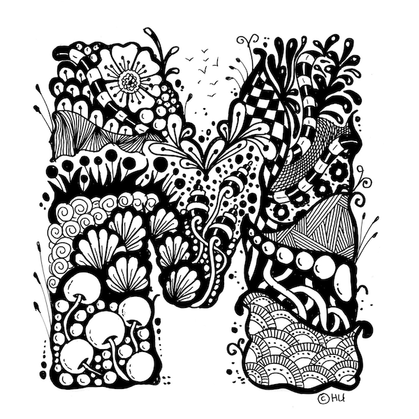 Zentangle Alphabet Letters - Etsy