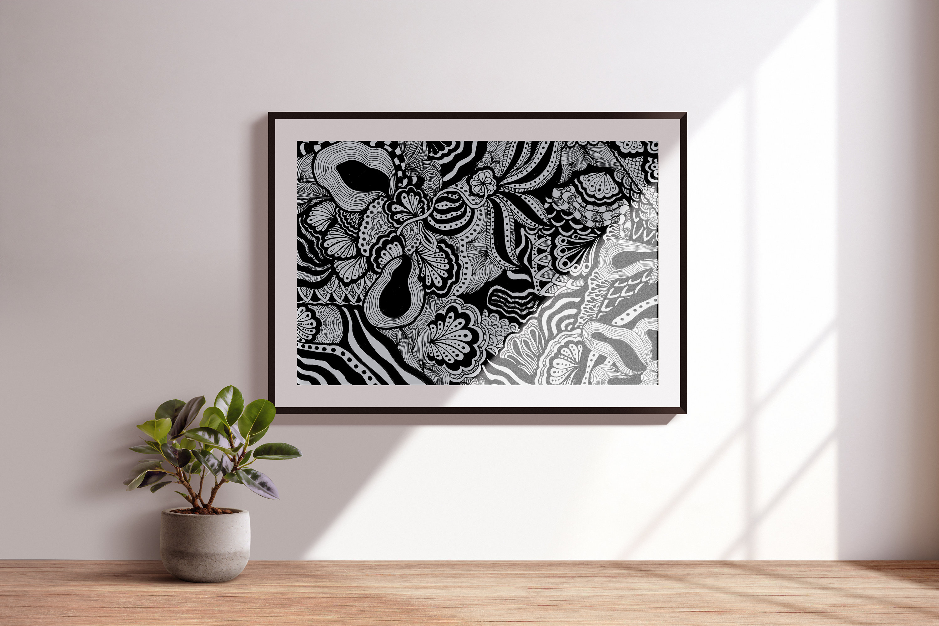 Handcrafted Zentangle Wall Art: Unique Geometric Poster 2023 Collection ...