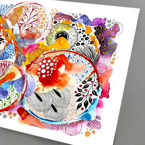 ORIGINAL | Decorative Watercolor Zentangle Art by Hu Art – Original ...