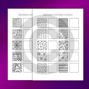 Basic Zentangle Pattern Templates, Practice and Zentangle Training ...