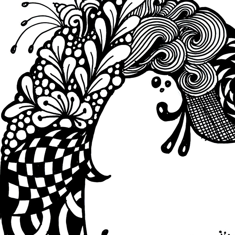 Downloadable Zentangle Letter C Pattern in Zen Style - Relaxing ...