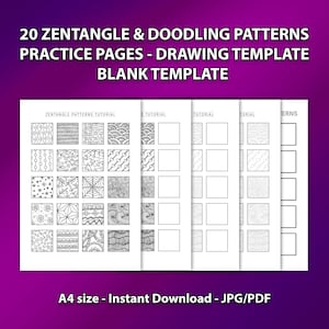 Basic Zentangle Pattern Templates, Practice and Zentangle Training ...