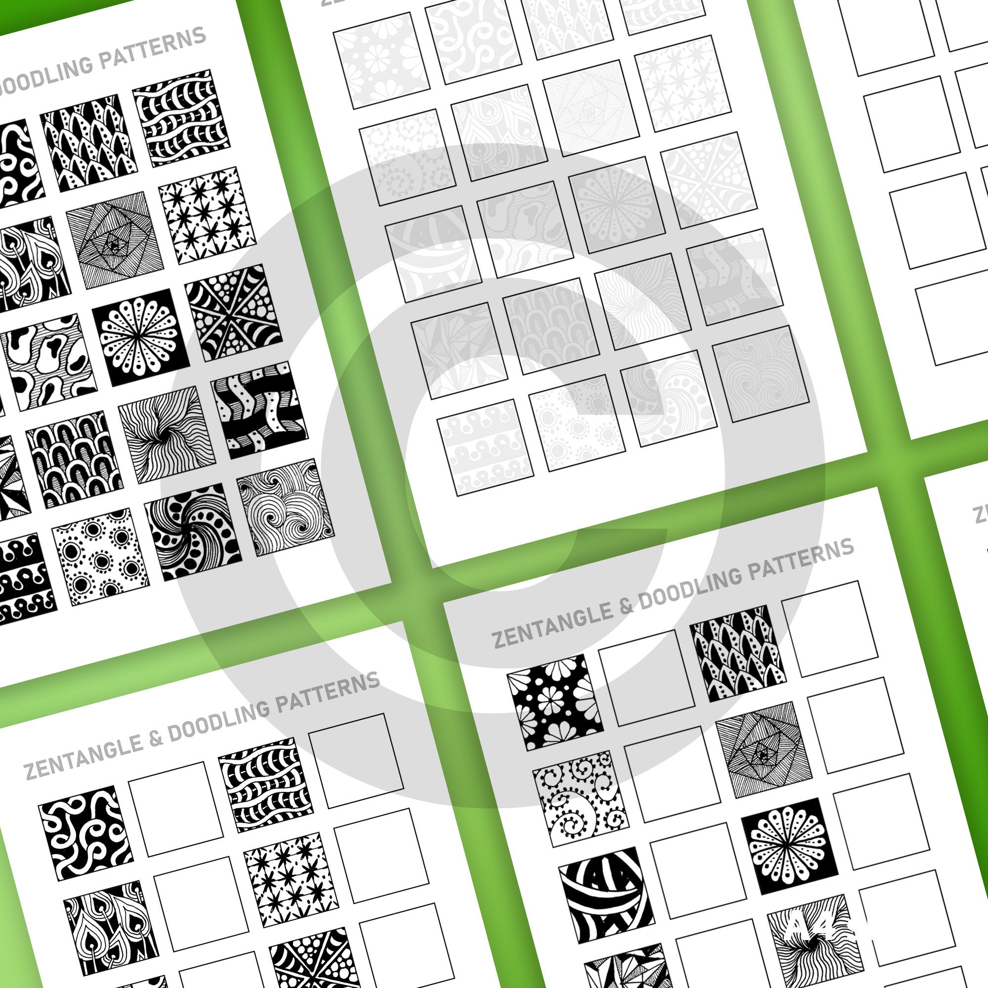 Zentangle Patterns Templates Doodling and Mandala Patterns - Etsy