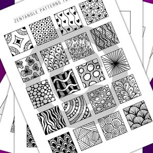 Zentangle Training Sheets for Beginners , Easy Zentangle Patterns ...