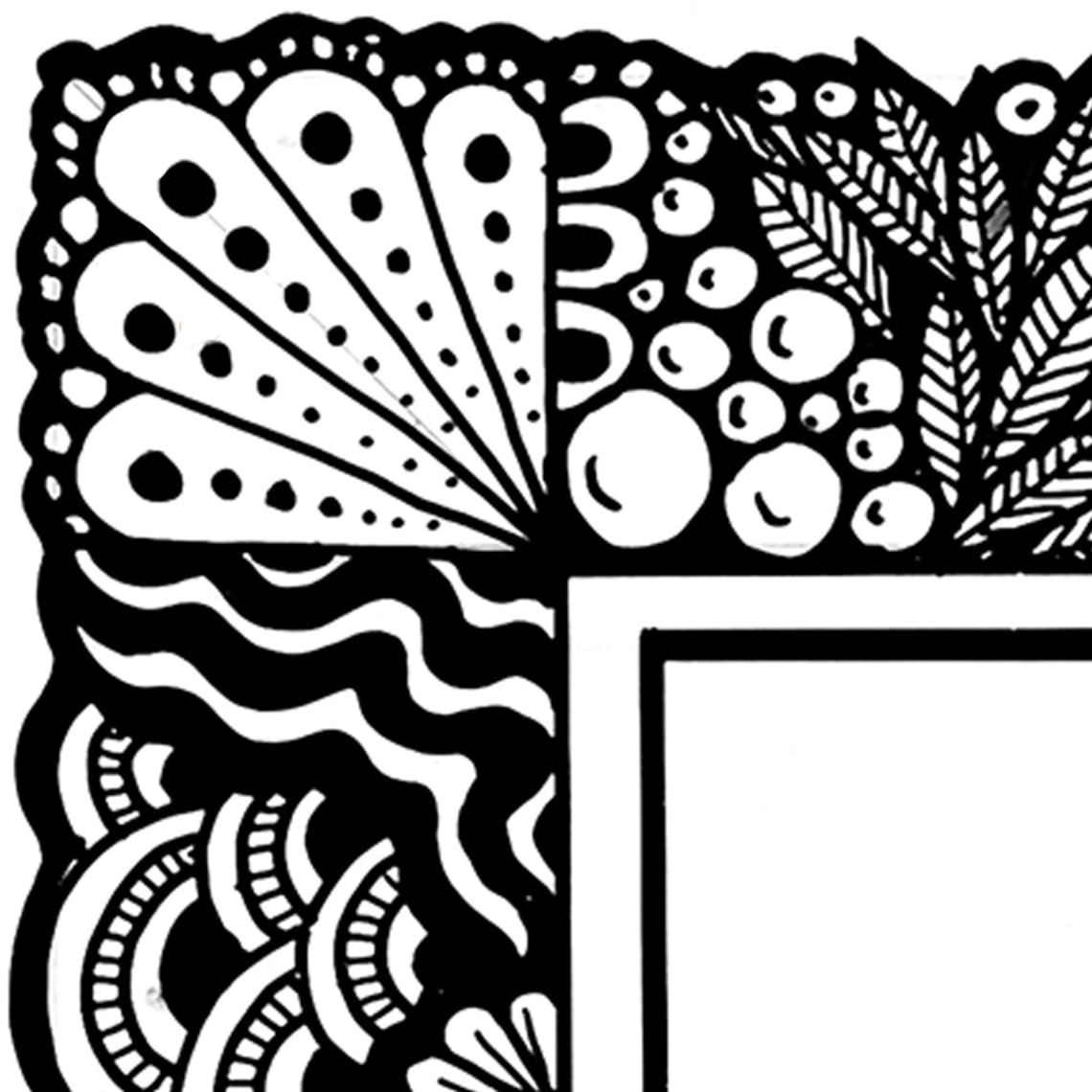 Zentangle Frame Zentangle Picture Frame Zentangle Frame Templates ...