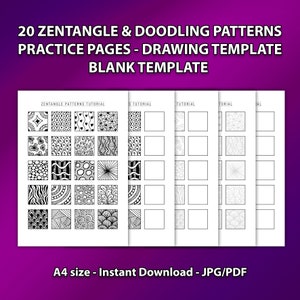 Zentangle Training Sheets for Beginners , Easy Zentangle Patterns ...