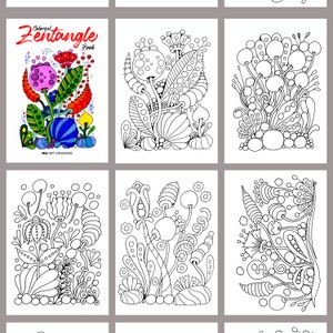 Colorful Zentangle Template Book , Zentangle Patterns Books , Zen ...
