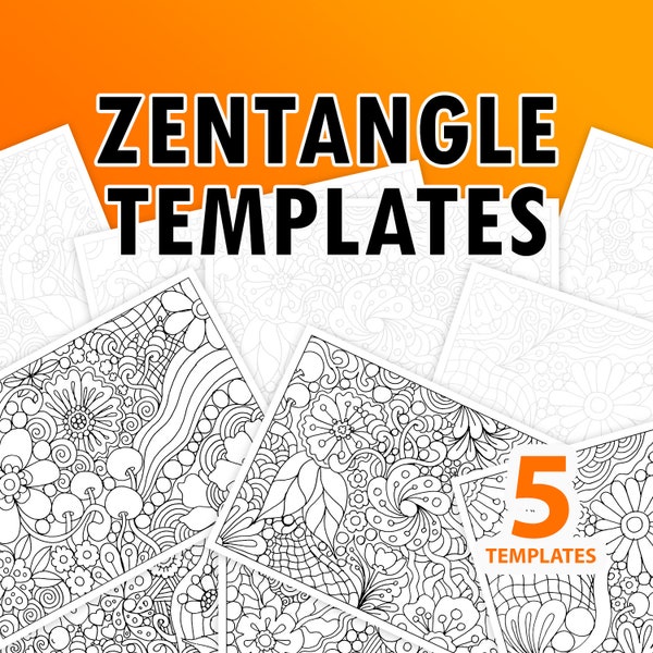 Zentangle Flowers - Etsy