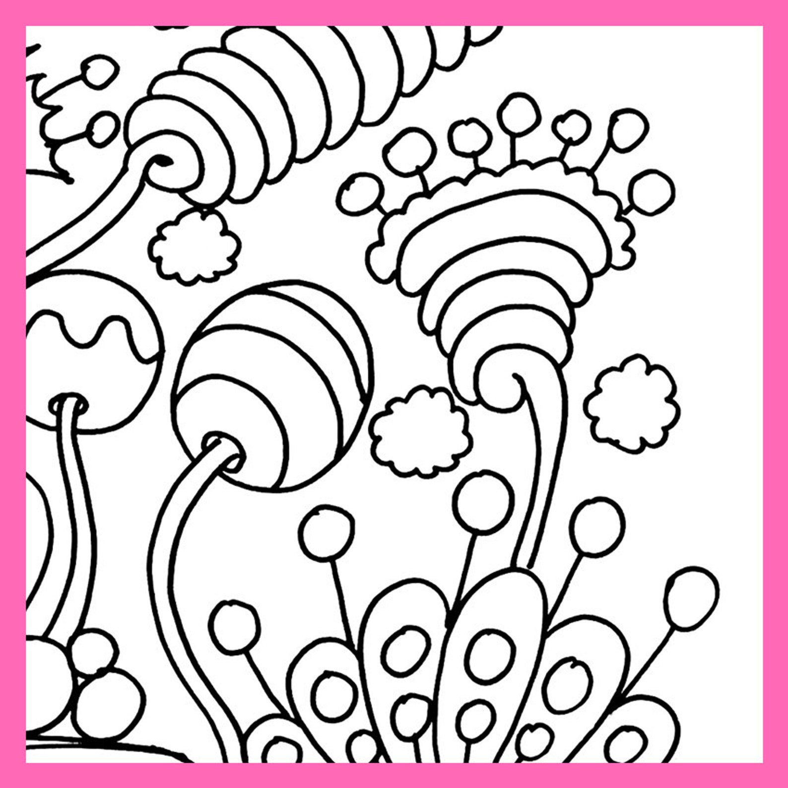 Flower Garden Zentangle Coloring Page - for Adults and Kids - Adult ...