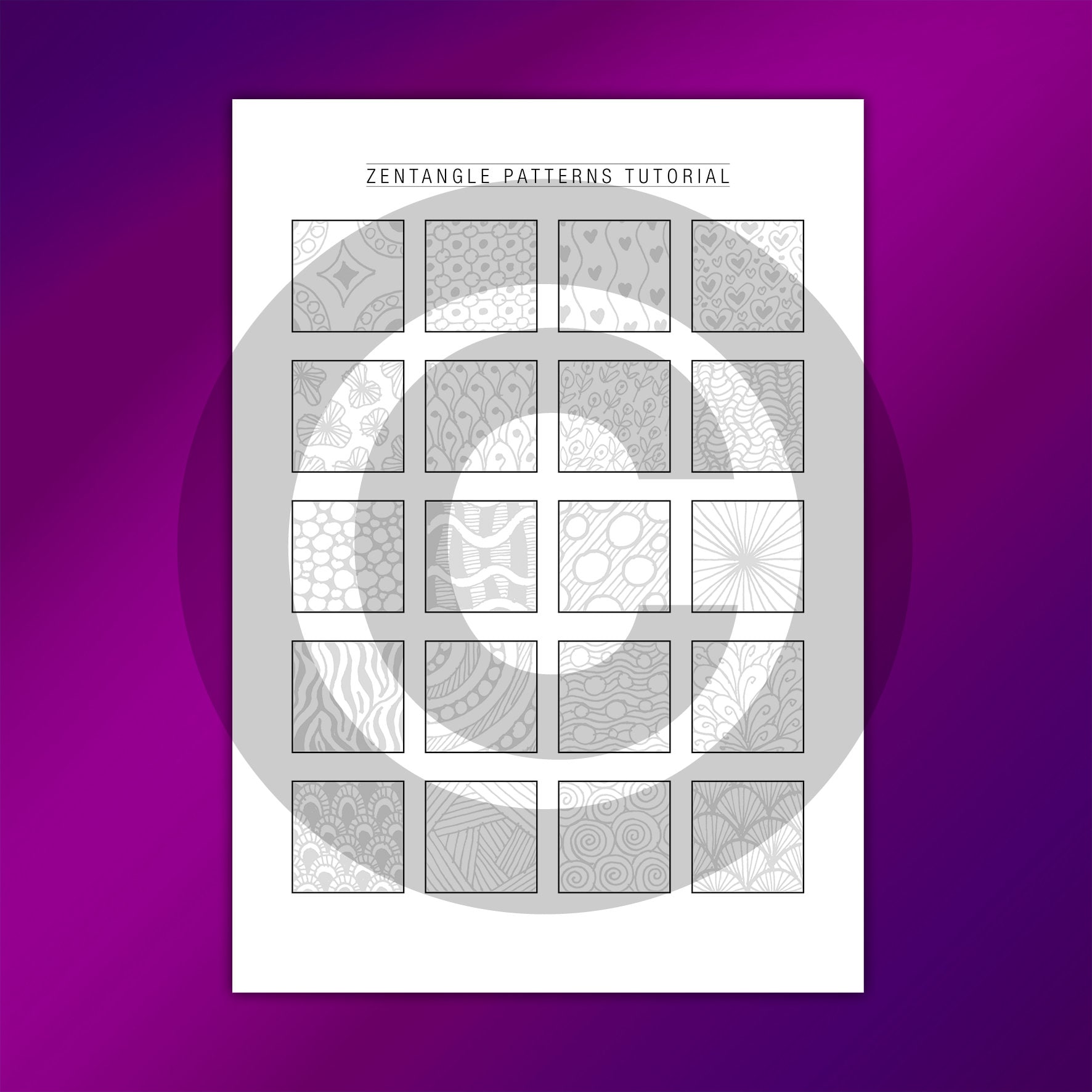 Zentangle Training Sheets for Beginners , Easy Zentangle Patterns ...