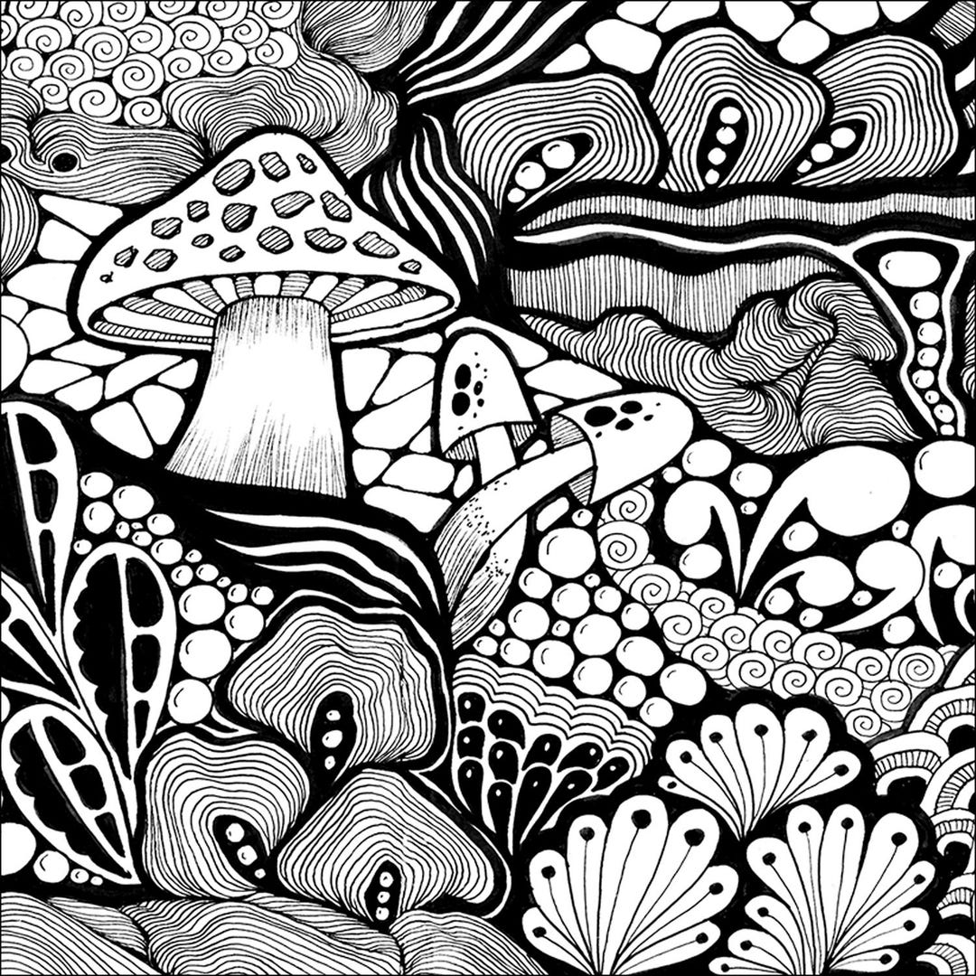 Zentangle Style Hand Drawn Abstract Poster Home Decor and Wall Art ...