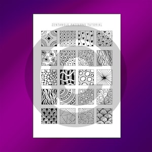 Zentangle Training Sheets for Beginners , Easy Zentangle Patterns ...