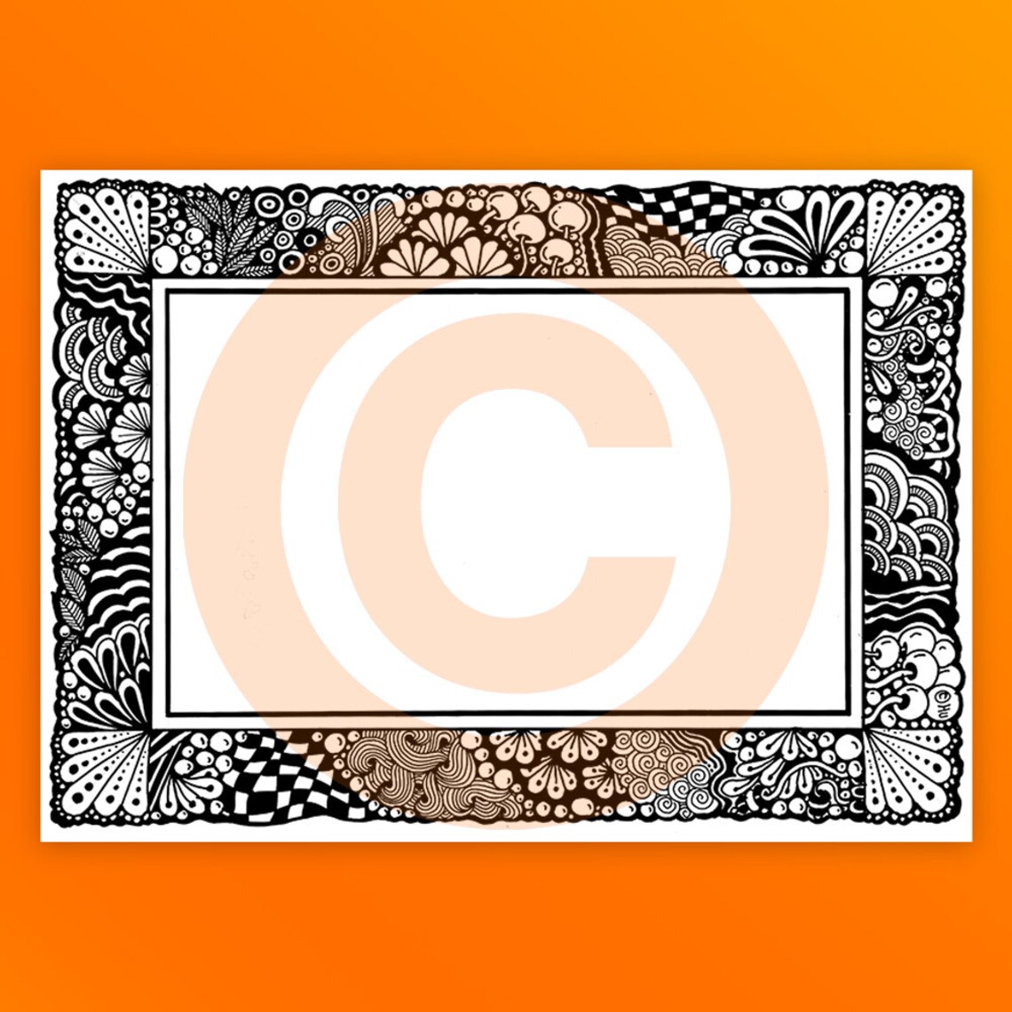 Zentangle Frame Zentangle Picture Frame Zentangle Frame Templates ...