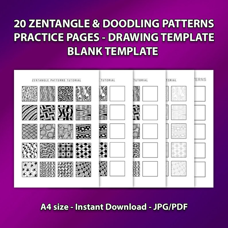 Zentangle Pattern Templates: Doodling and Mandala Art Therapy (training ...