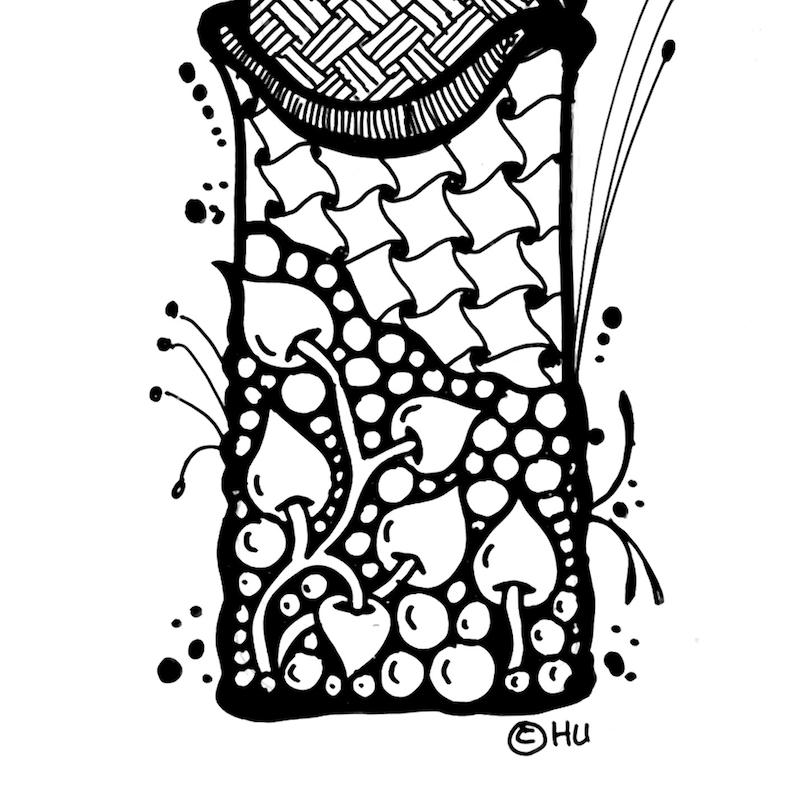 Zentangle Letter T, Zentangle Letters, Alphabet Letter T, Digital ...