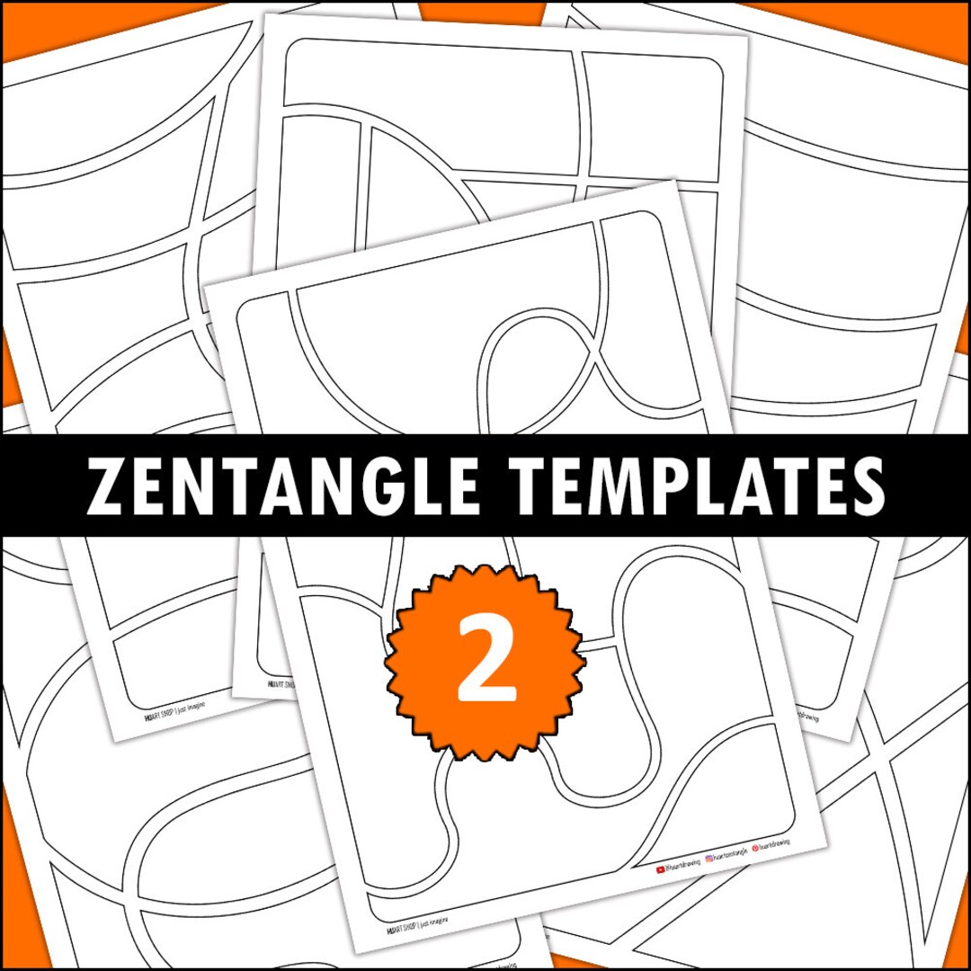 Easy Level Zentangle Templates for Teachers, Parents, Beginners and ...