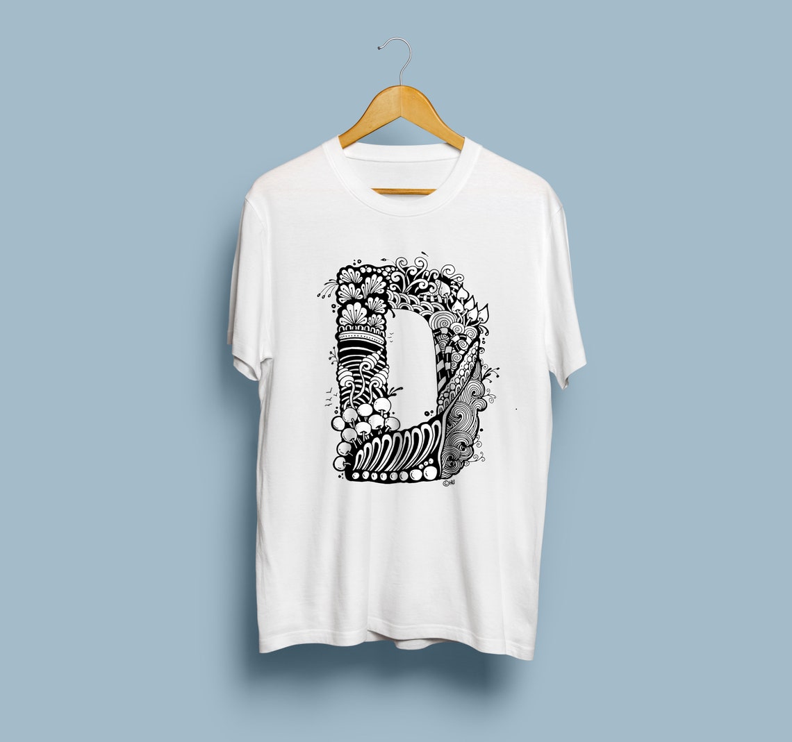 Zentangle Alphabet Letter D , Zentangle Art , Zentangle Letter for ...