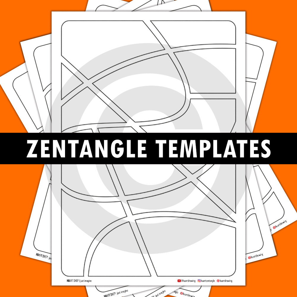 Custom Design A4 Zentangle Templates 6 Templates for Original Zentangle ...