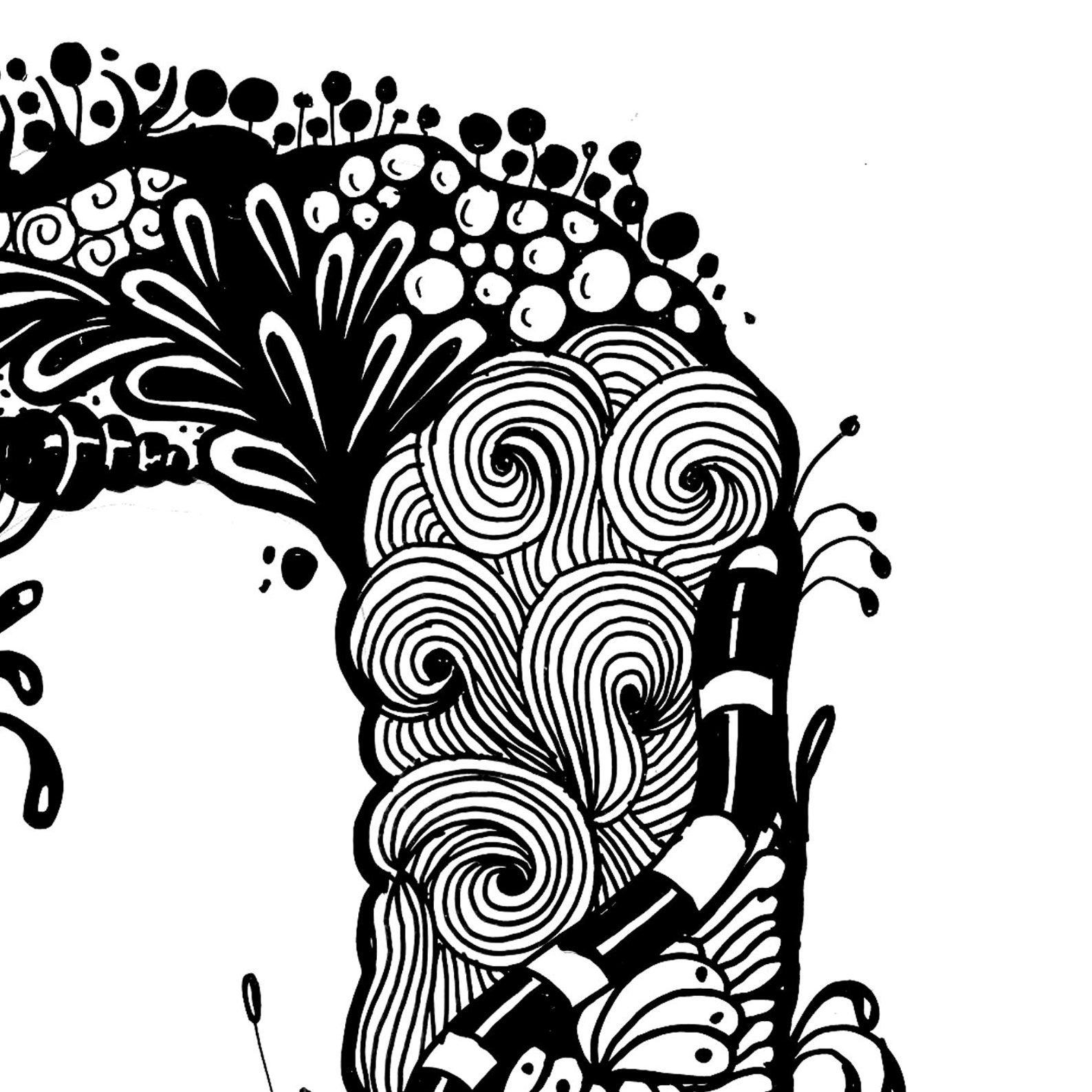 Zentangle Letter O, Zentangle Letters, Alphabet Letter O, Digital ...