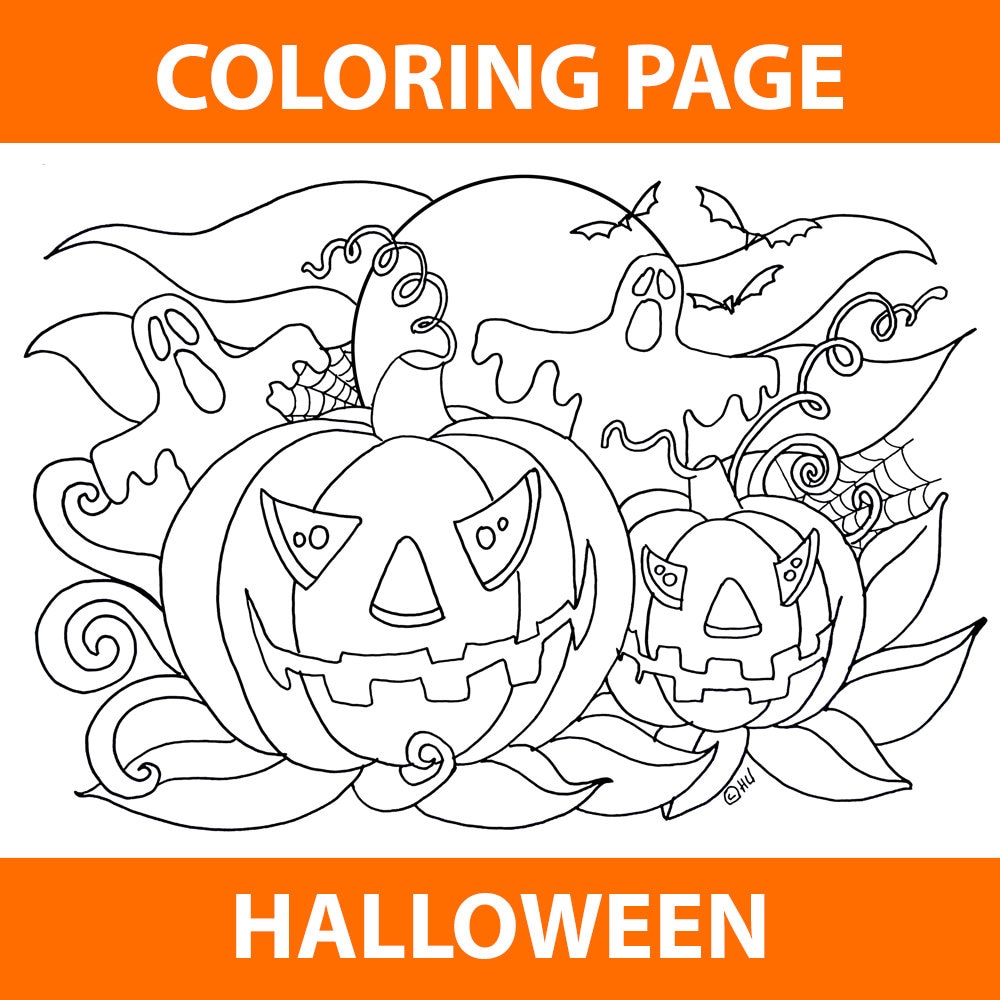 Magical Halloween: Fun Coloring Page for Adults and Kids Alike ...
