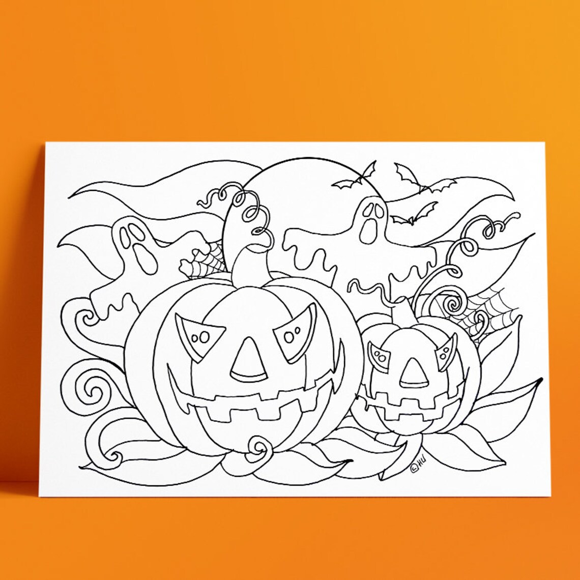 Magical Halloween: Fun Coloring Page for Adults and Kids Alike ...