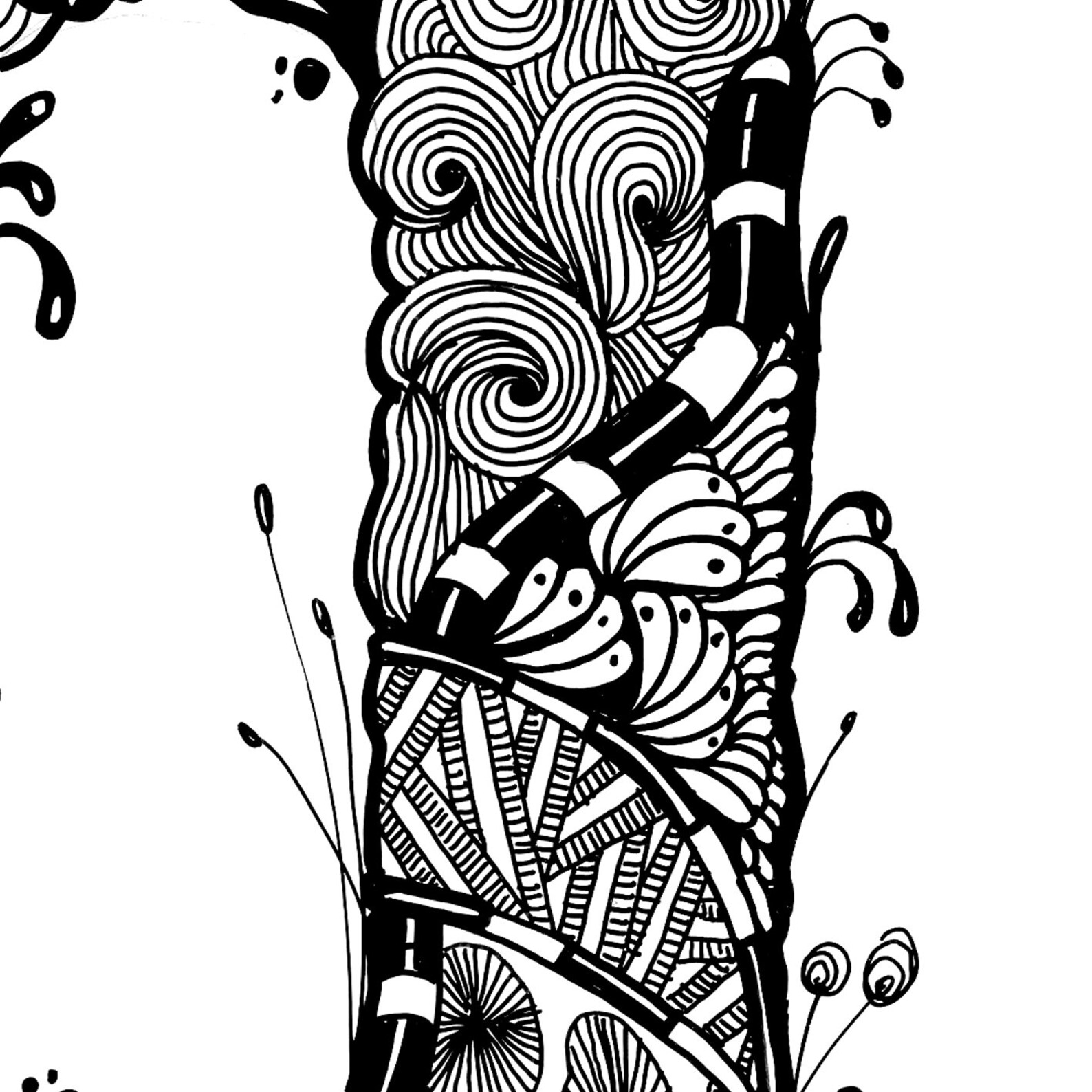 Zentangle Letter O, Zentangle Letters, Alphabet Letter O, Digital ...