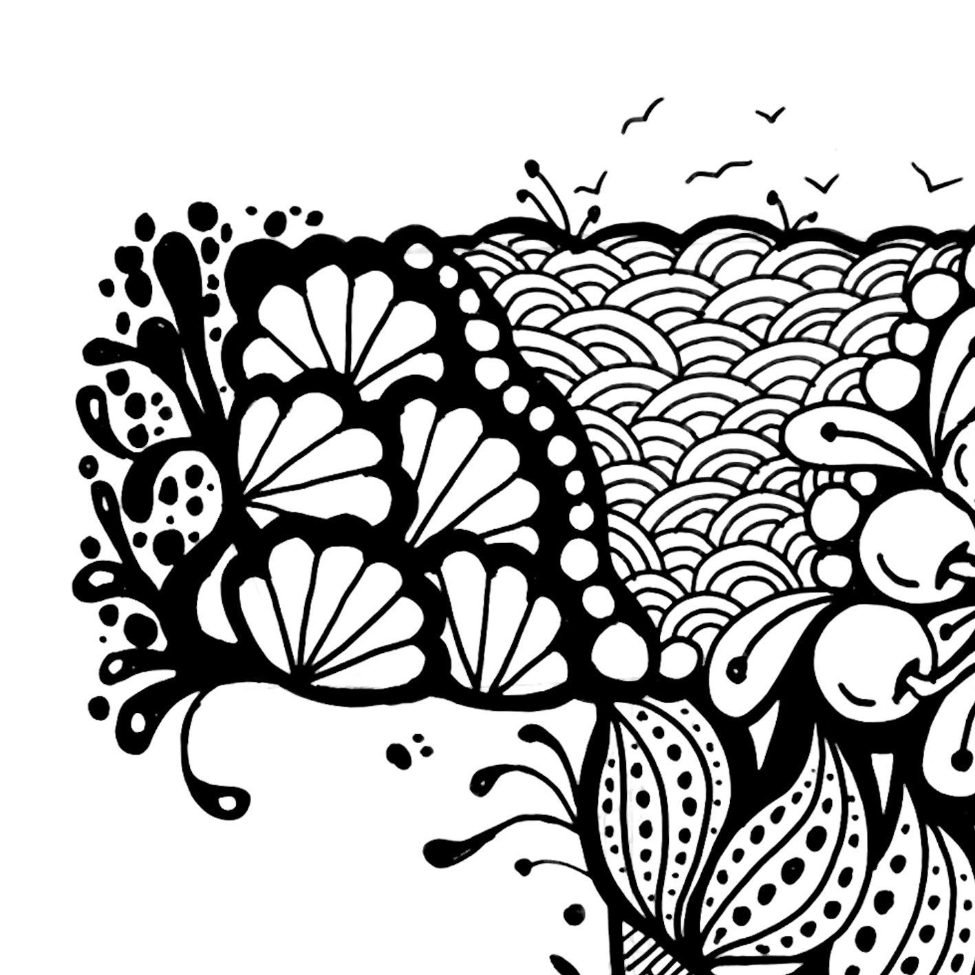 Zentangle Letter T, Zentangle Letters, Alphabet Letter T, Digital ...