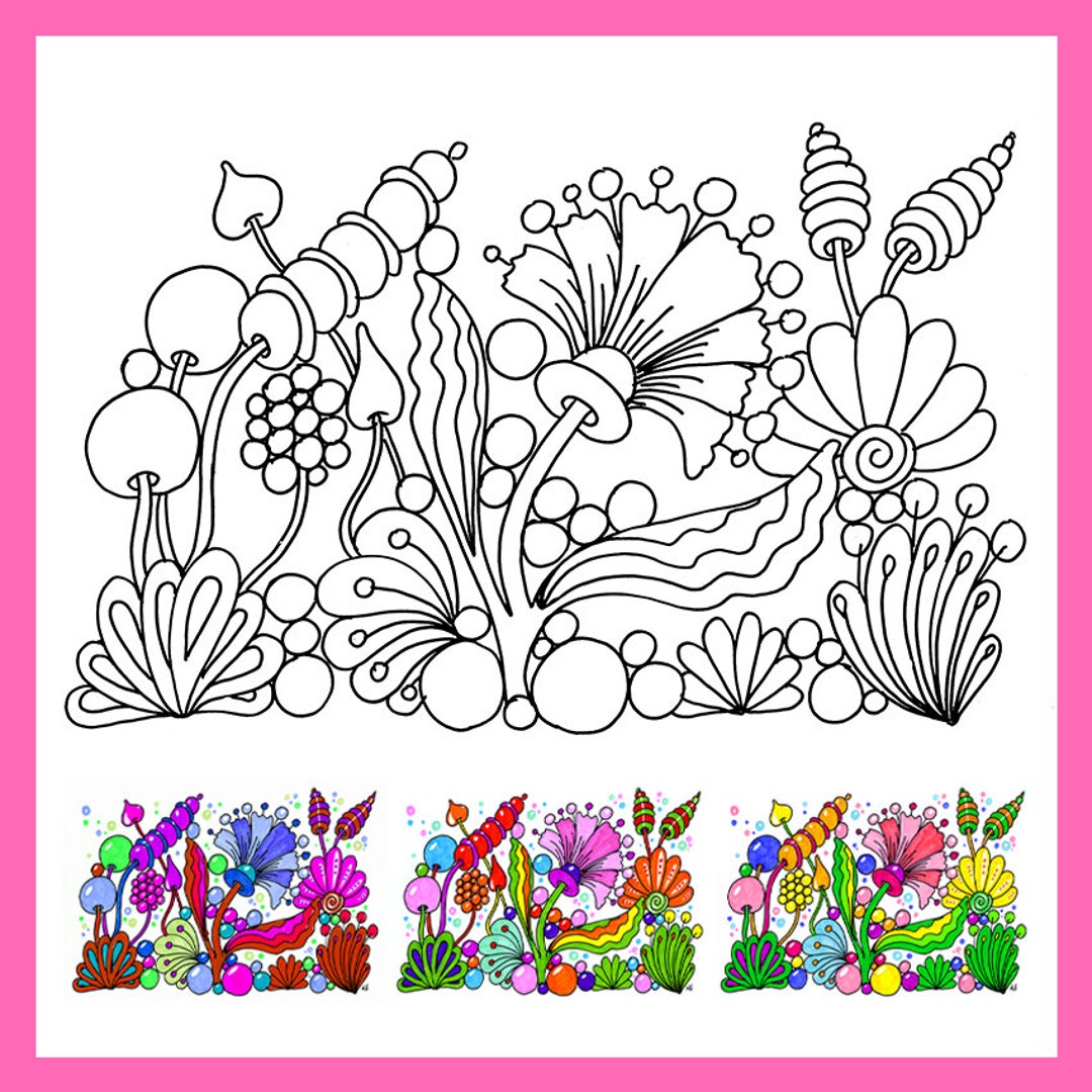 Creative Zentangle Doodle Coloring Page: Stress Reducing Art Therapy ...