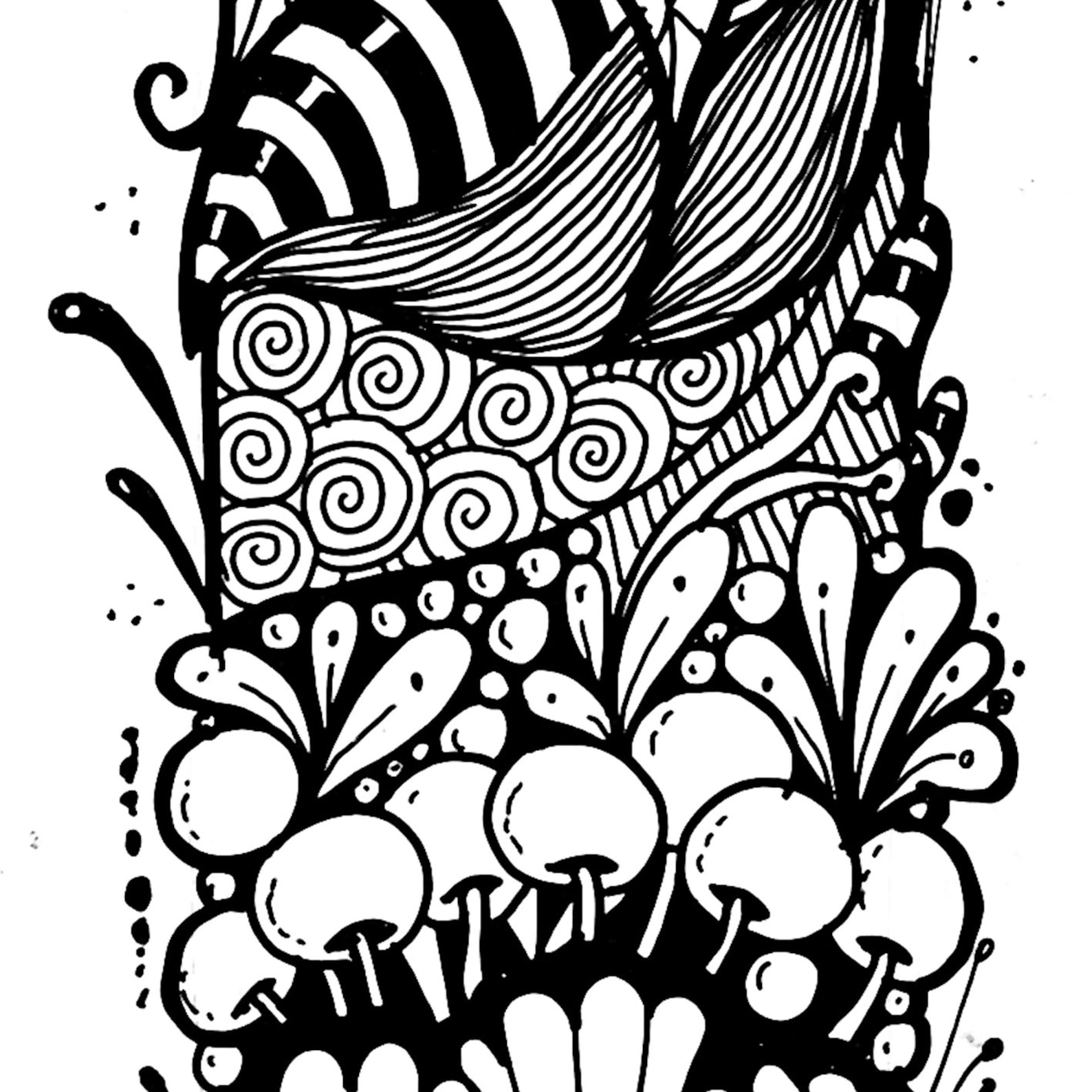 Zentangle Letter I, Zentangle Alphabet Letter I, Digital Letter I Jpg ...