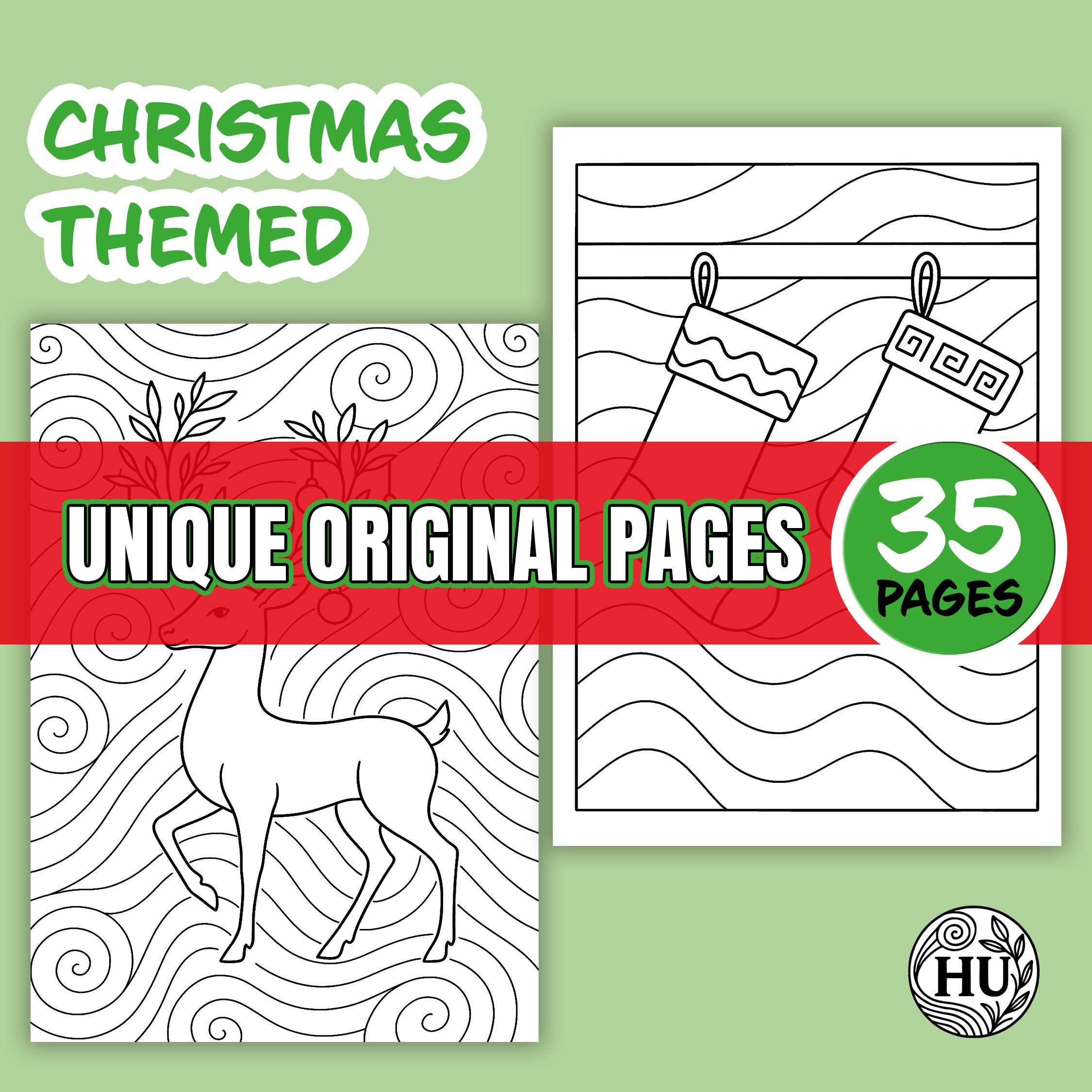 Christmas Zentangle Coloring Pages | 35 Printable Line Art Templates ...