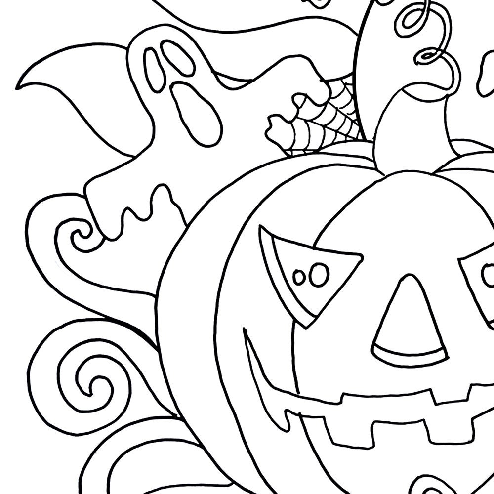 Magical Halloween: Fun Coloring Page for Adults and Kids Alike ...