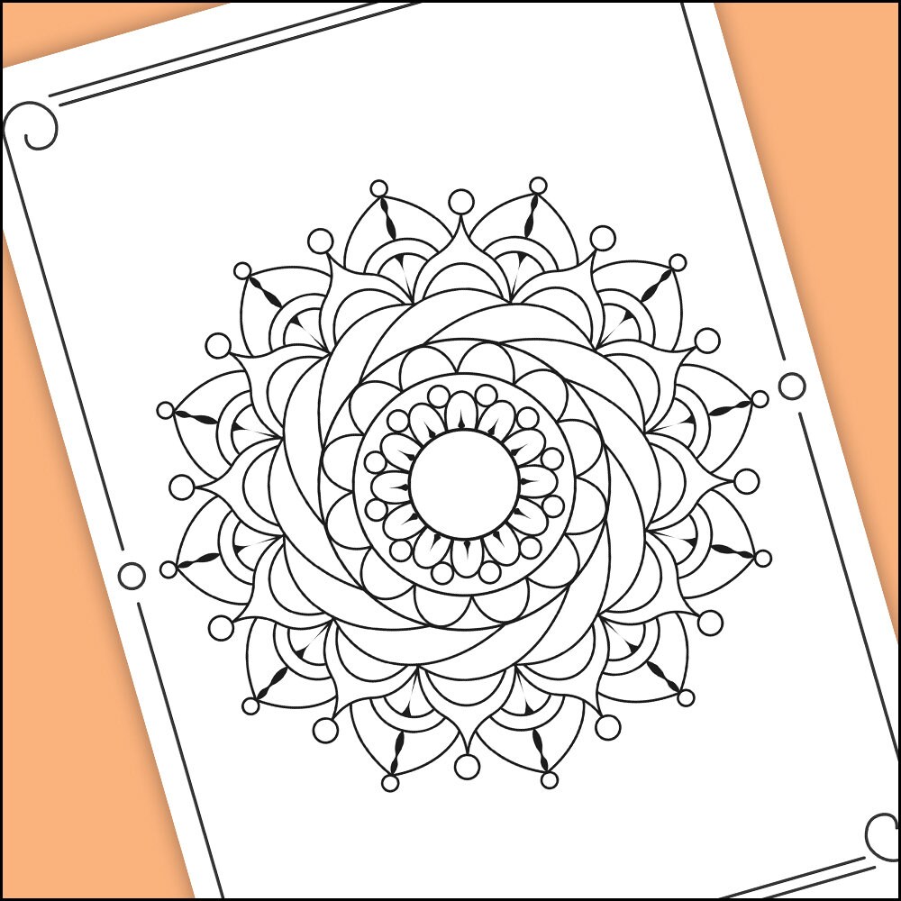 Calming Mandala Pattern: Zen Coloring Page to Discover Spiritual Peace ...