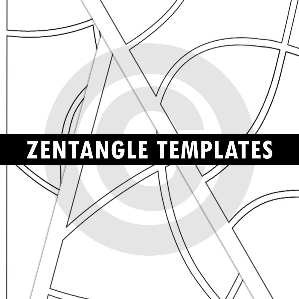 Custom Design A4 Zentangle Templates 6 Templates for Original Zentangle ...